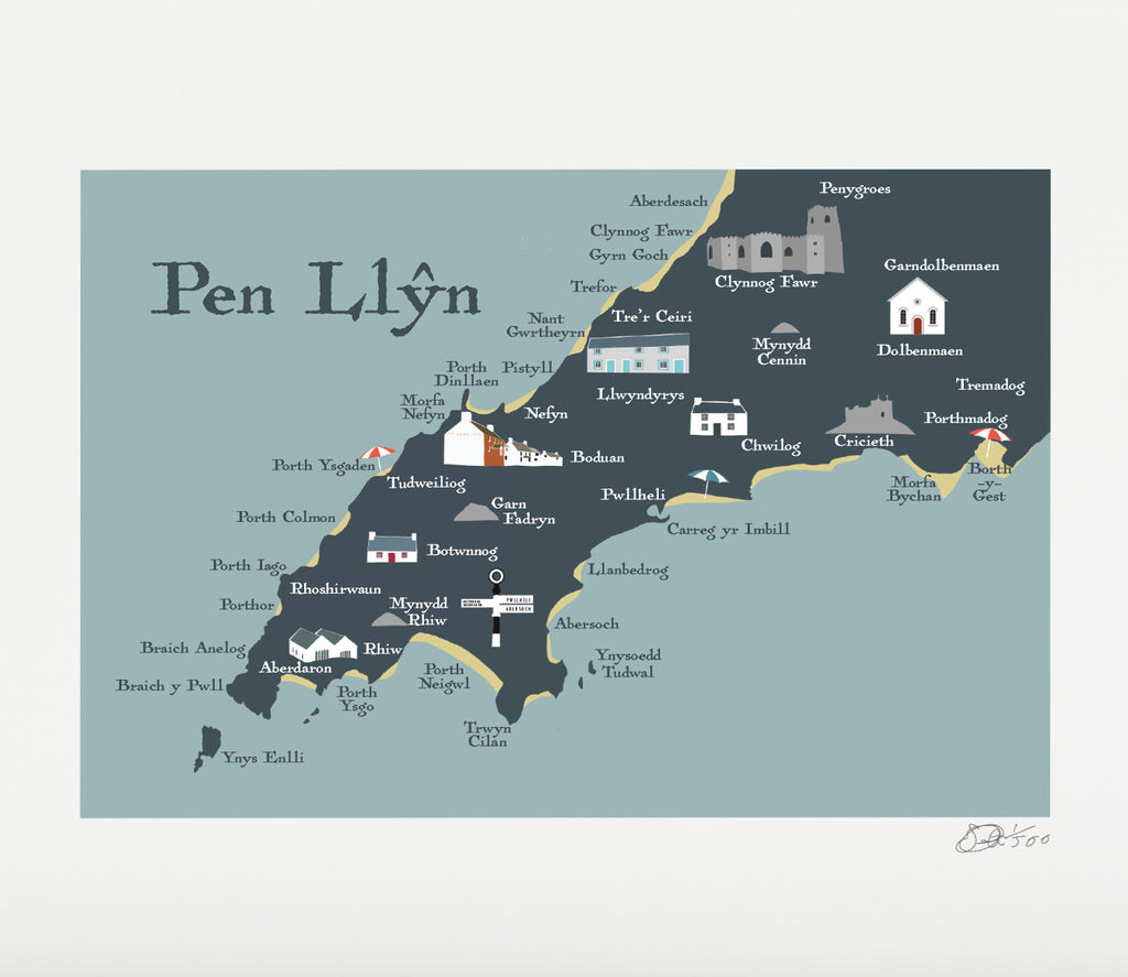 Pen Llŷn Map Print – pluen