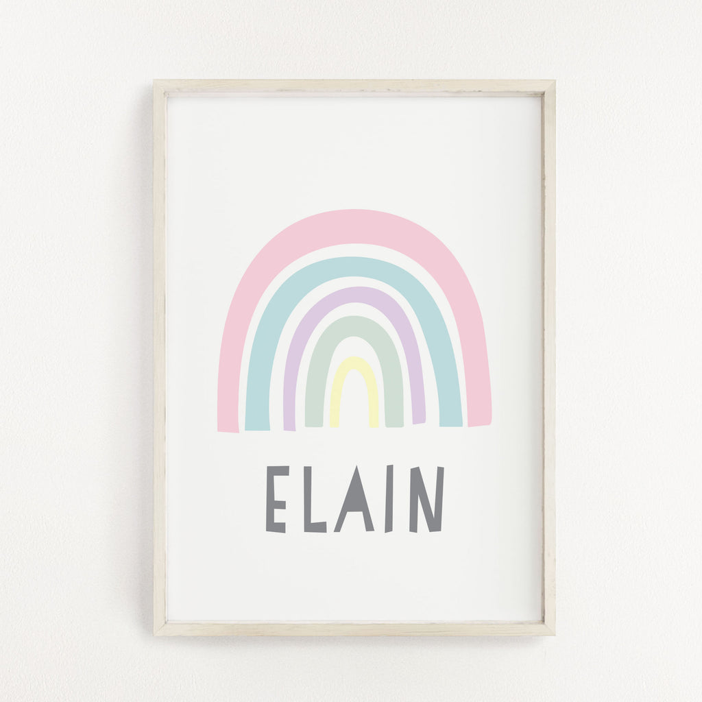Personalised Pastel Rainbow Print – pluen
